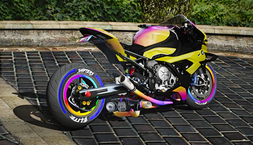 BMW M1000RR Twin Turbo Drag Rainbow Custom – HuryStore